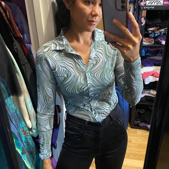 Dolls Kill | Tops | Trippy Mesh Blouse | Poshmark